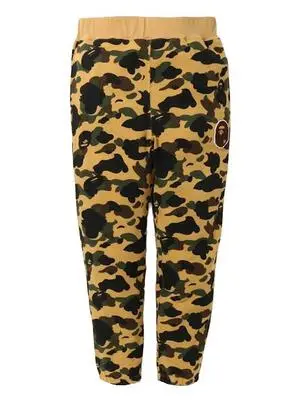 A BATHING APE 1st Camo Ape Head Patched Sweatpants - Yellow