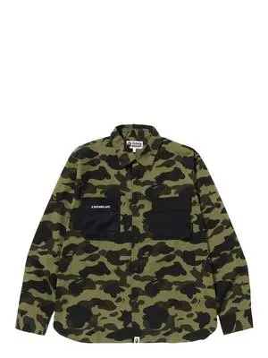 A BATHING APE 1st Camo Outdoor Detail Pocket Relaxed Fit Shirt - Green