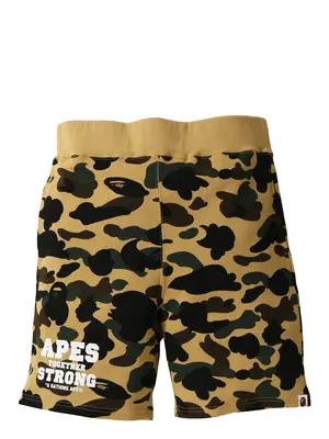 A BATHING APE 1st Camo Ats Sweat Shorts - Yellow