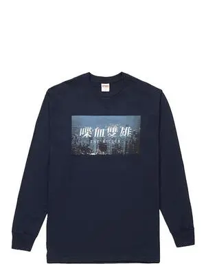 Supreme The Killer Long Sleeve Tee Shirt - Navy Blue