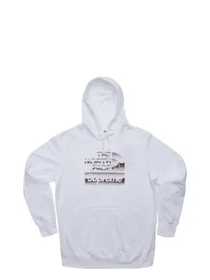 Supreme The North Face Metallic Logo Hooded Sweatshirt - White