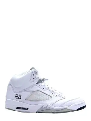 JORDAN 5 Retro Metallic Sneakers - White/metallic Silver/black