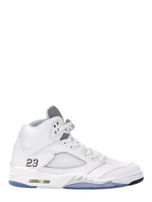 JORDAN 5 Retro Metallic Sneakers - White/metallic Silver/black