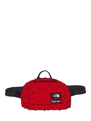 Supreme The North Face Faux Fur Waist Bag - Red