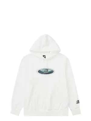 Supreme The North Face Lenticular Mountains Hooded Sweatshirt - White