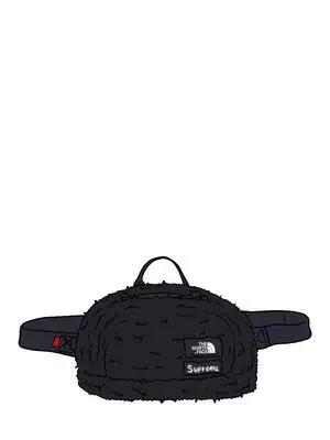 Supreme The North Face Faux Fur Waist Bag - Black