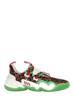 Adidas Trae Young 1 Christmas Sneakers - Semi Screaming Green/vivid Red/cloud White