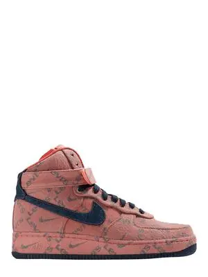 Nike Air Force 1 High Levi's Exclusive Denim Sneakers - Red Denim/navy Blue Denim