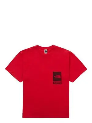 Supreme The North Face Printed Pocket Tee Shirt Red