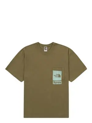 Supreme The North Face Printed Pocket Tee Shirt - Olive