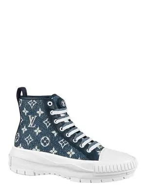 LOUIS VUITTON Squad Boot - Navy Blue/white