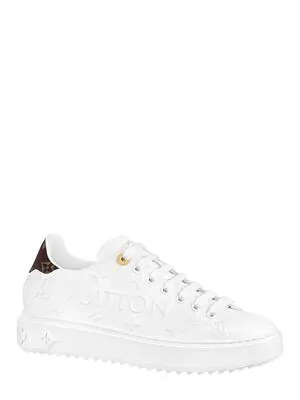 LOUIS VUITTON Time Out Debossed Monogram Sneakers - White