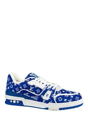 LOUIS VUITTON Trainer Monogram Textile - Blue/white
