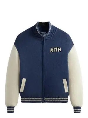 Kith Disney X For Mickey & Friends Wyona Full Zip Sweater - Heather Indigo