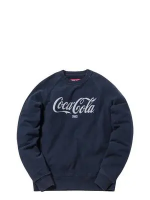 Kith X Coca-cola Rugby Shirt Crewneck Sweatshirt - Navy Blue