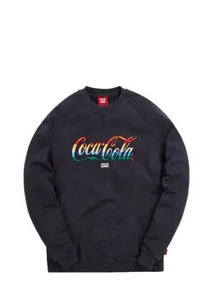 Kith X Cocacola Striped Crewneck Sweatshirt - Black