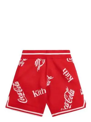 Kith X Coca-cola X Mitchell & Ness Coke Logo Short - Red