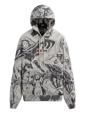 Kith X Marvel X-men Assemble Vintage Hoodie - Waffle Ph