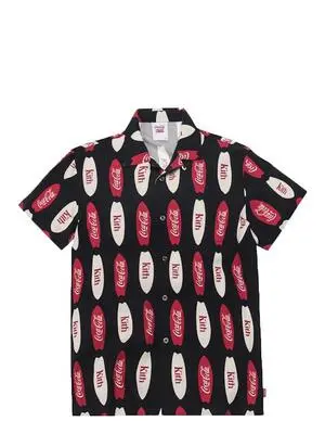 Kith X Cocacola Surf Camp Button Up - Black