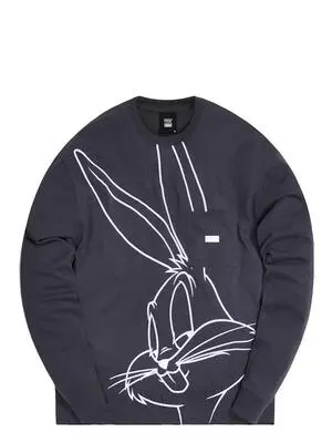 Kith X Looney Tunes Bugs Long Sleeve Pocket Quinn Tee Shirt - Shark