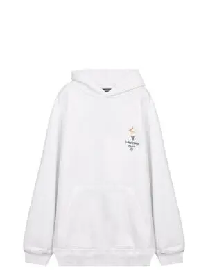 Balenciaga Paris Olympics Embroidery Hoodie - White