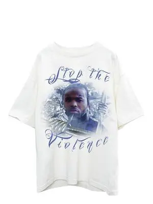 POP SMOKE Stop The Violence T-shirt - White