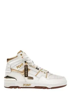 PONY M100 Hi 50th Anniversary Sneakers - White/gold/gum
