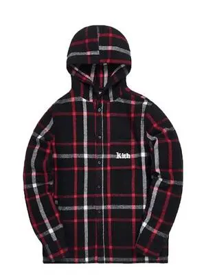 Kith X Disney Hooded Wool Plaid Ginza - Black