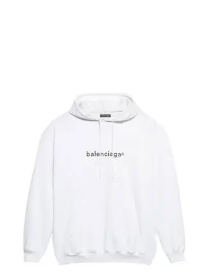 Balenciaga Medium Fit Hoodie - White