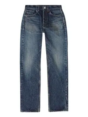 Balenciaga Relaxed Selvedge Heavy Denim Jeans - Navy Blue