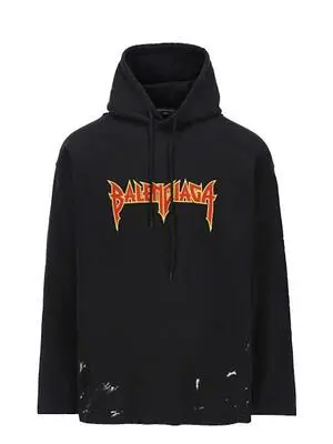Balenciaga Metal Vintage Hoodie - Black