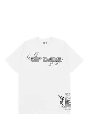 POP SMOKE X Vlone Faith King Of New York T-shirt - White