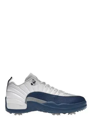 JORDAN Jordan 12 Retro Low Golf Shoe White/french Blue/metallic Silver