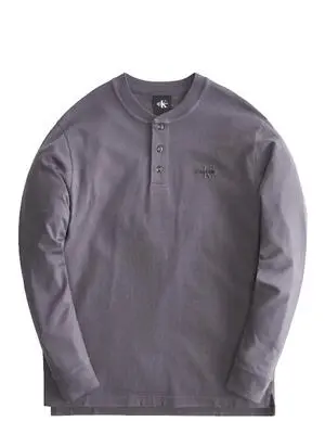 Kith X Calvin Klein Long Sleeve Huntington Tee Shirt - Battleship