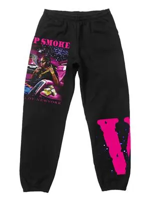 POP SMOKE X Vlone King Of Ny Sweatpants - Black
