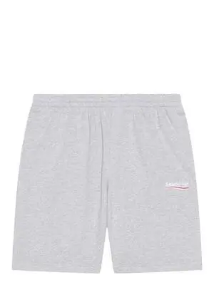 Balenciaga Political Campaign Large Fit Sweat Shorts - Grey/white/red