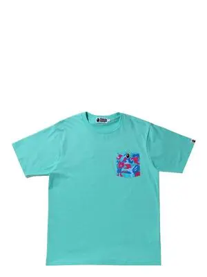 A BATHING APE Marble Camo Pocket Tee Shirt - Green