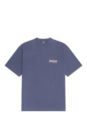 Balenciaga Political Campaign Small Fit T-shirt - Dark Grey/white