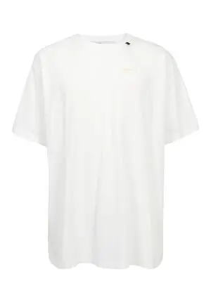 Off-White Off Slim Fit Acrylic Arrows Short Sleeve T-shirt - White/yellow