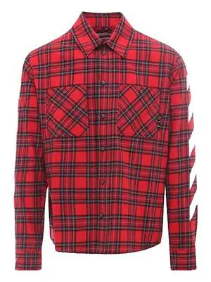 Off-White Tartan Diagonal Shirt - Red