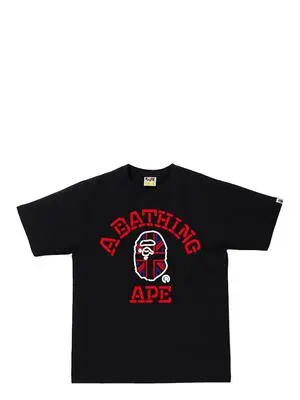 A BATHING APE London Union Jack College Tee Shirt - Black