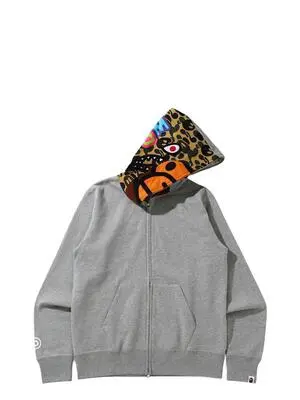A BATHING APE Milo Shark Full-zip Hoodie - Gray
