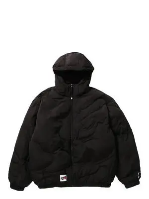 A BATHING APE Mega Abc Camo Detachable Hoodie Puffer Down Jacket - Black