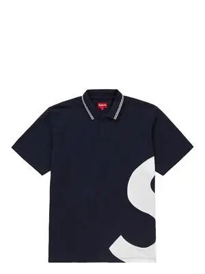 Supreme S Logo Polo Shirt - Navy Blue