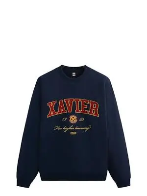 Kith X Marvel Xmen Xavier Institute Varsity Crewneck Sweatshirt - Nocturnal Ph