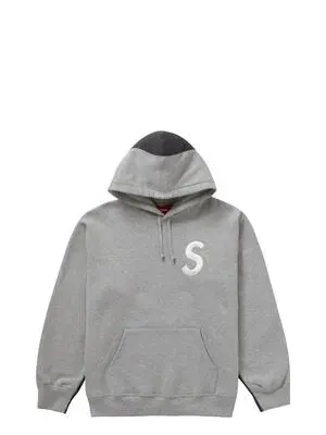 Supreme Logo Split Hooded Sweatshirt - Heather Grey
