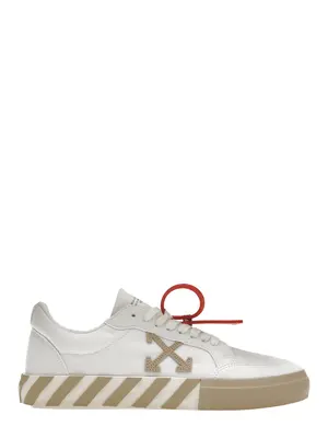 Off-White Vulcanized Low Top Sneakers - White/sand