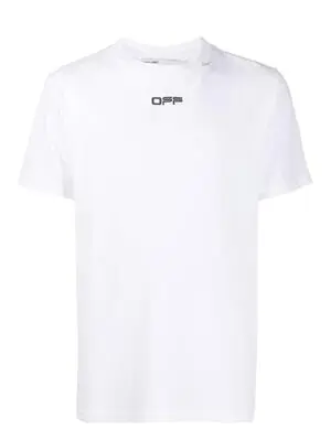 Off-White Slim Fit Caravaggio Square T-shirt - White Black
