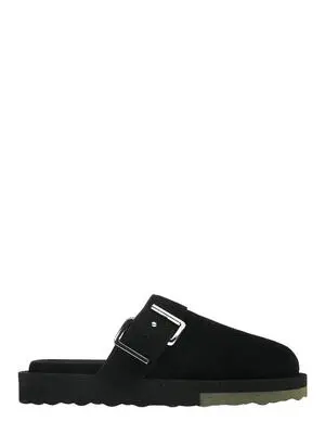 Off-White Sponge Buckle Slippers - Black/khaki