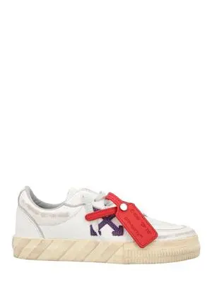 Off-White Vulcanized Low Top Sneakers - White/purple